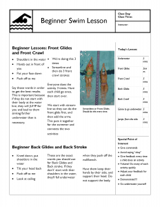 Swim Lesson Templates and Plans: Learn How and When to use them and ...