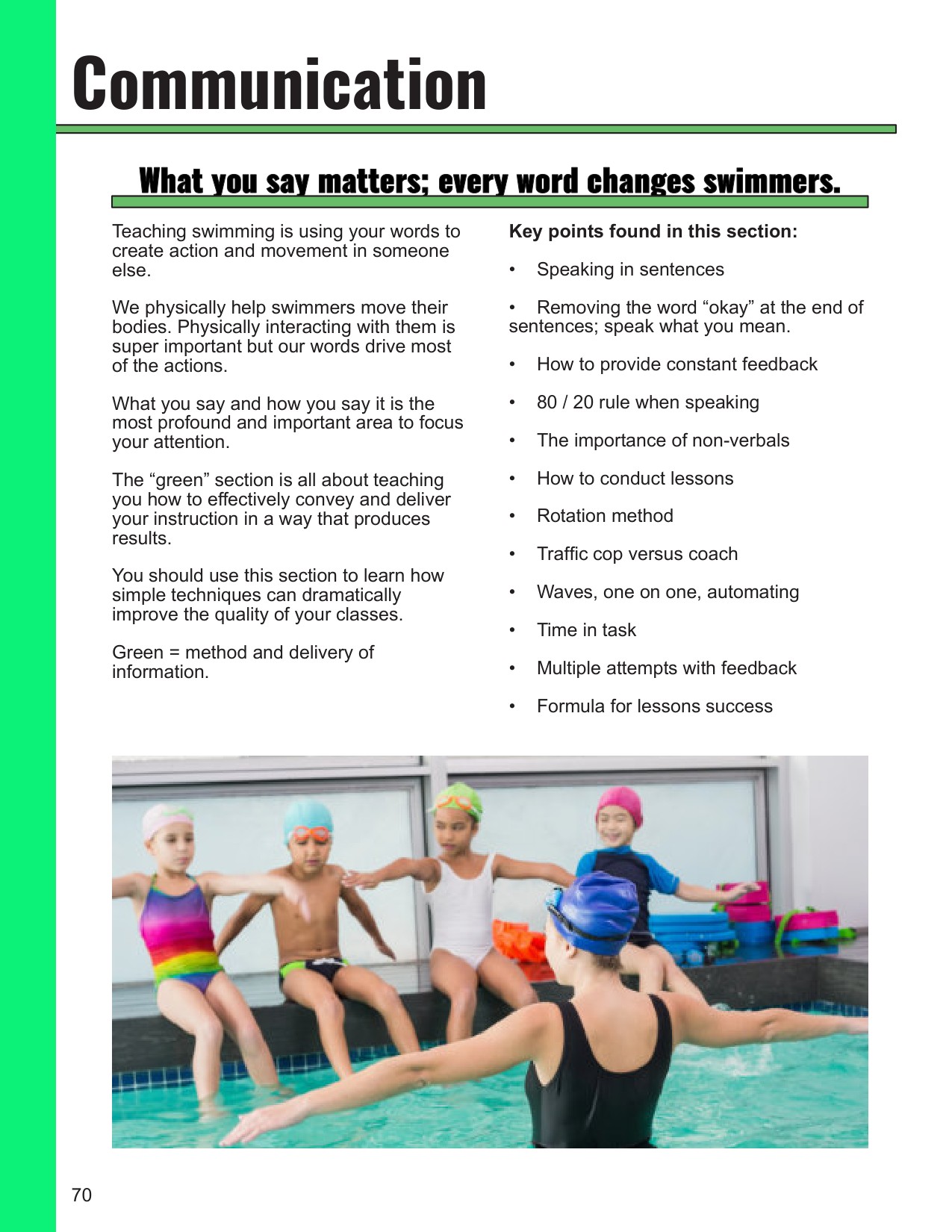Teaching Swimming Workbook: Green