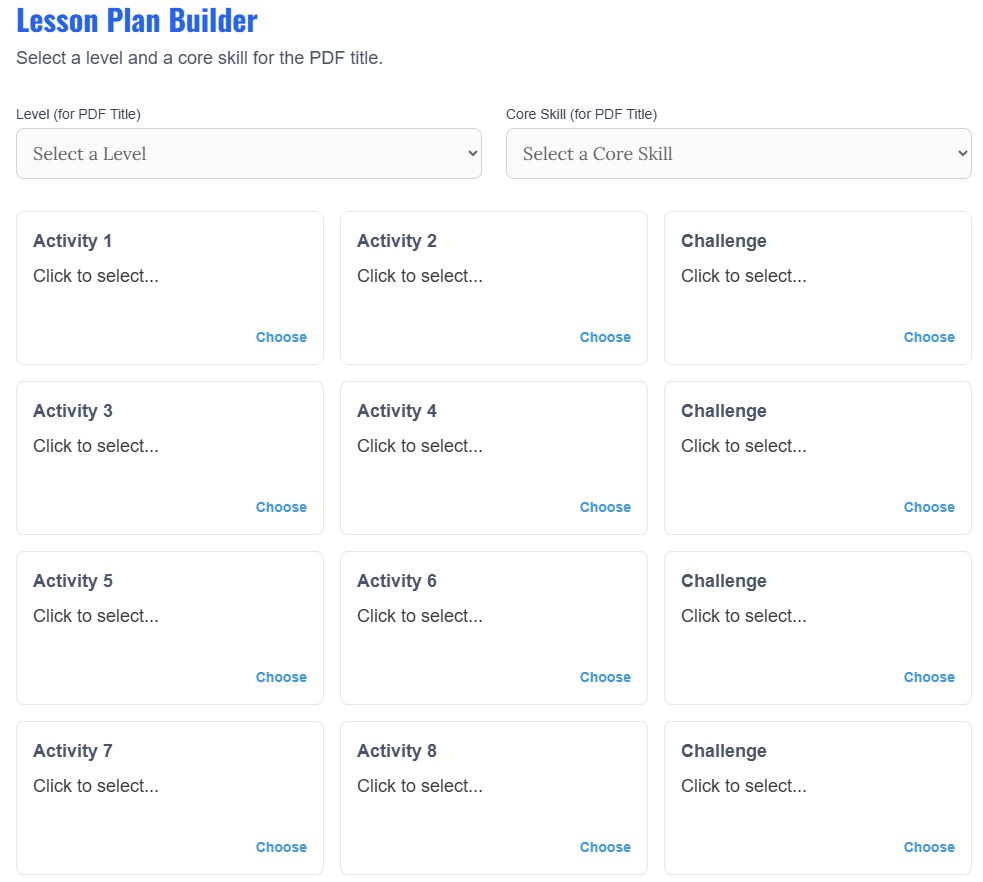 Announcing: Lesson Plan Builder
