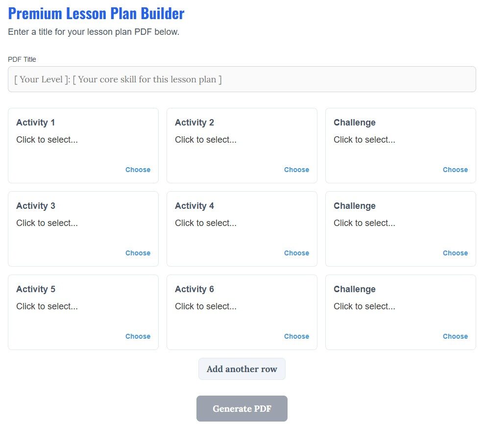 Newsletter: Build your own lesson plans!