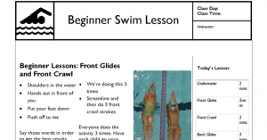 Swimming Ideas for agencies and individuals.