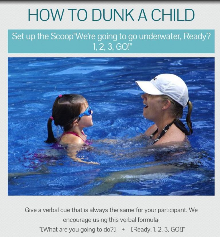 How to Teach Swimming Lessons: Dunk a Child Infographic – Swimming Ideas