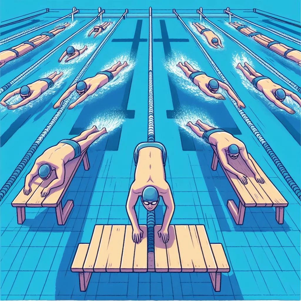 Swimming Game – Bench Crossing – Swimming Ideas