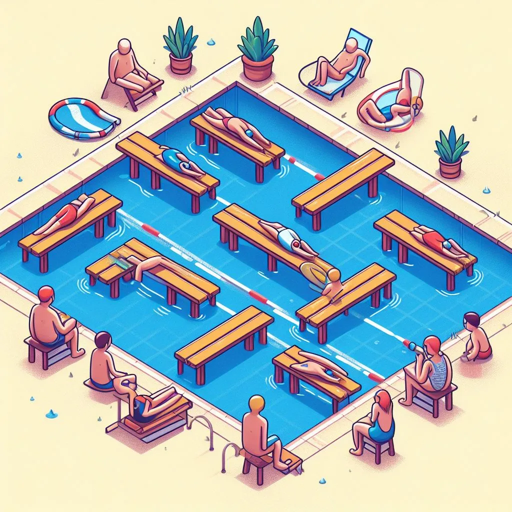 Swimming Game – Bench Crossing – Swimming Ideas