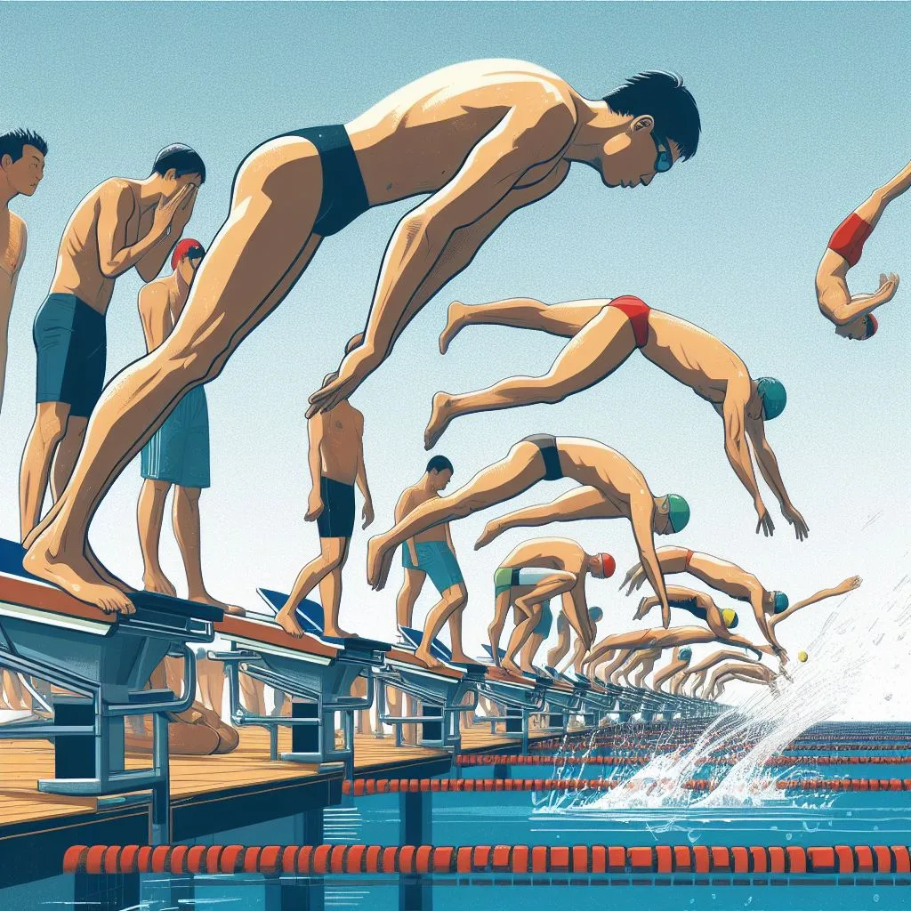 Swimming Game – 6 Jumps from the blocks – Swimming Ideas