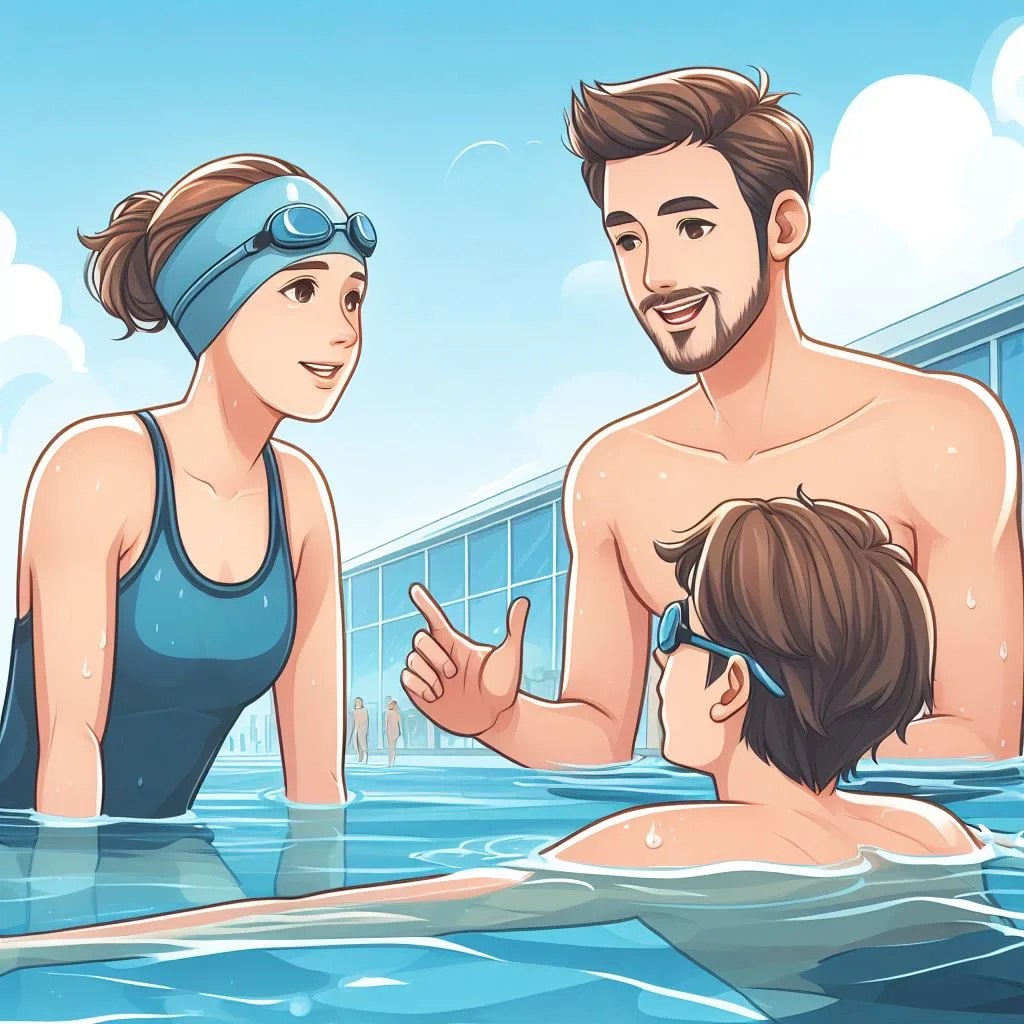 Giving Feedback during swimming lessons