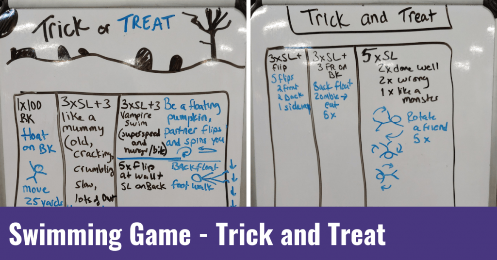 Swimming Game – Trick and Treat – Swimming Lessons Ideas