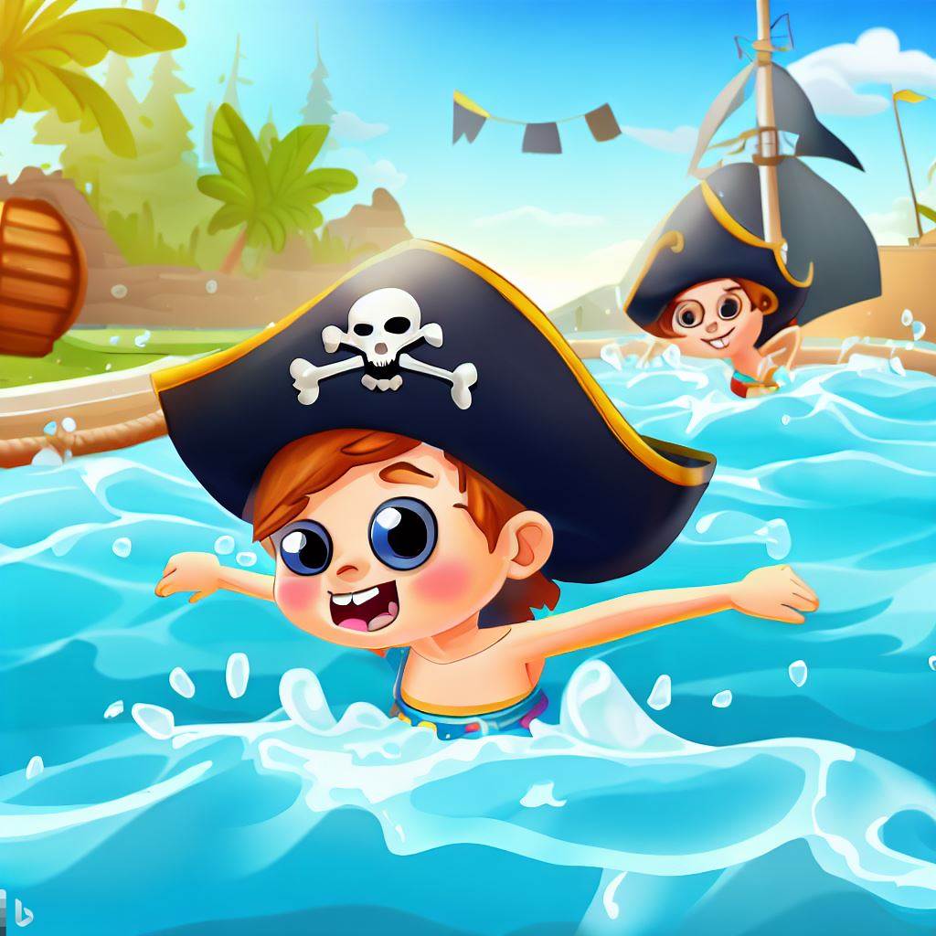 Swimming Game – Pirates and Explorers; AI generated – Swimming Ideas
